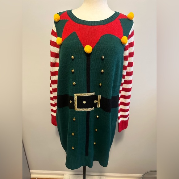 united states sweaters | Sweaters | Womens Ugly Christmas Elf Sweater ...
